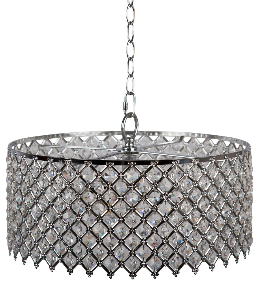 2-Light Chrome Crystal Chandelier - Traditional - Chandeliers - by THY ...