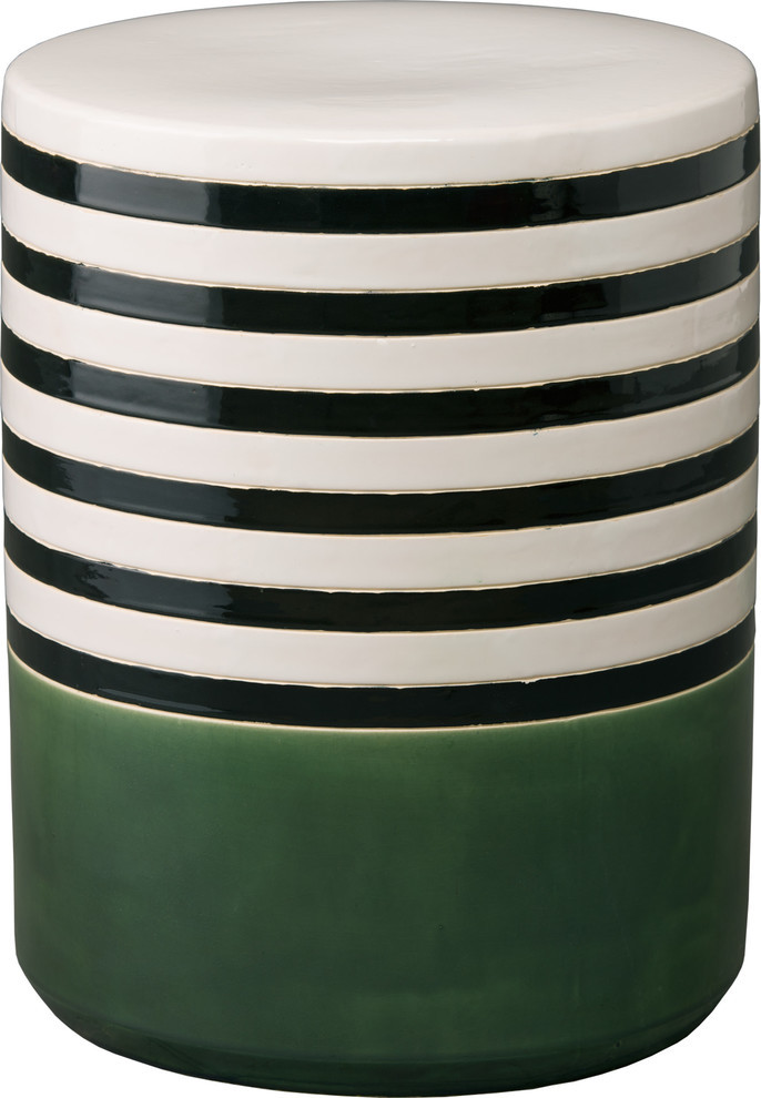 Stripe Garden Stool - Contemporary - Accent And Garden Stools - by ...