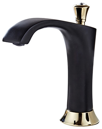 Fontana Black Widespread Automatic Sensor Bathroom Faucet ...