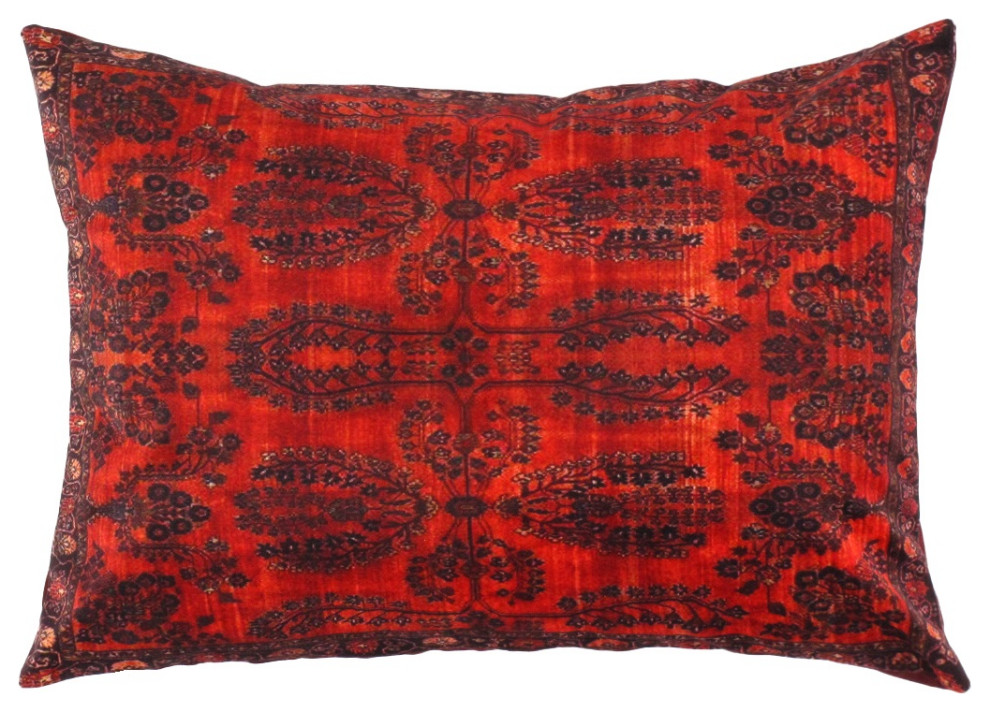 Persian Rug Throw Pillow 18"x26" - Mediterranean - Decorative Pillows ...