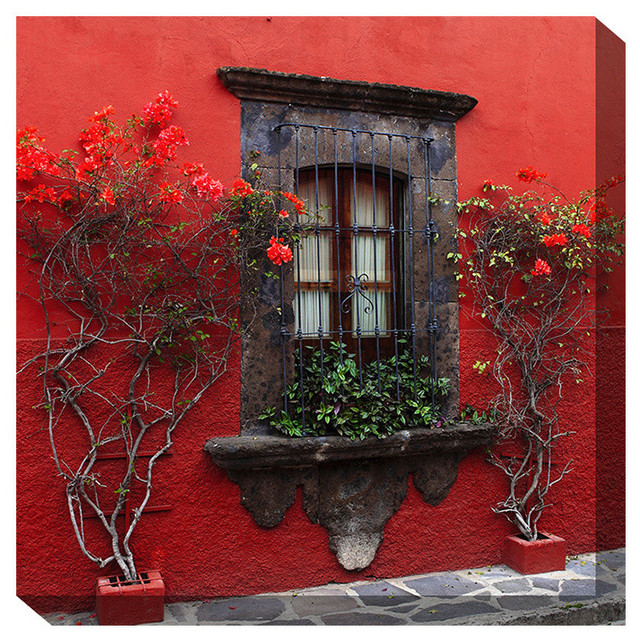 Roses In Red Outdoor Art - Contemporary - Outdoor Wall Art - by WEST OF ...