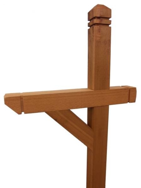 Decorative Cedar Mailbox Post - Mailbox Accessories - by WilrayDesigns