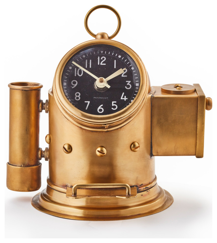 Pendulux Pilot House Table Clock, One Size - Beach Style - Desk And ...