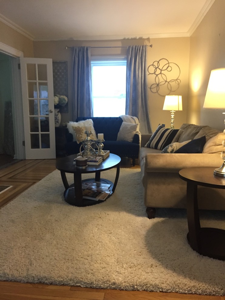 Narrow Colonial Living Room
