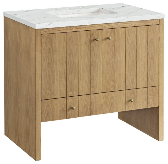 James Martin Vanities 435-V36 Hudson 36" Single Basin Ash Wood ...