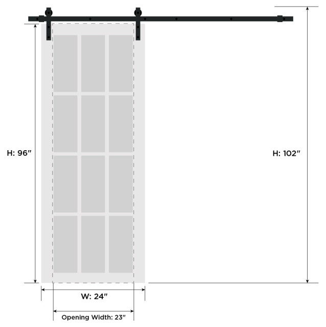 Barn Door, 24 x 96 - Transitional - Interior Doors - by United Porte ...
