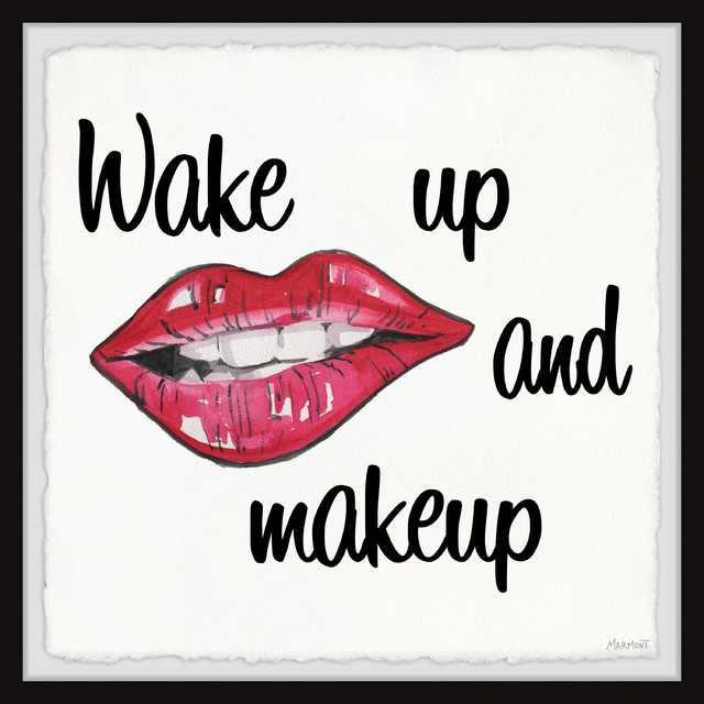 "Wake Up and Makeup" Framed Painting Print, 24"x24" - Contemporary ...