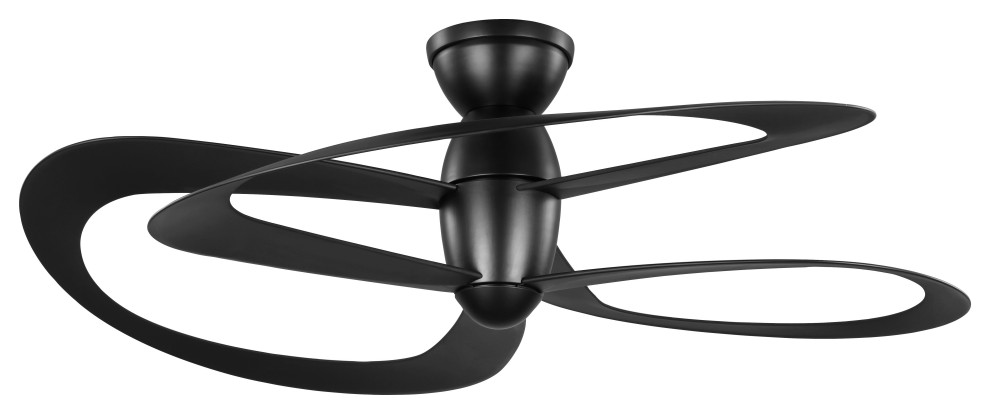 Luxury Modern Ceiling Fan, Midnight Black - Modern - Ceiling Fans - by ...