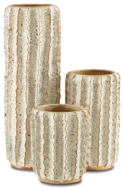Sunken Boat Moss White Small Vase - Beach Style - Vases - by Sideboards ...