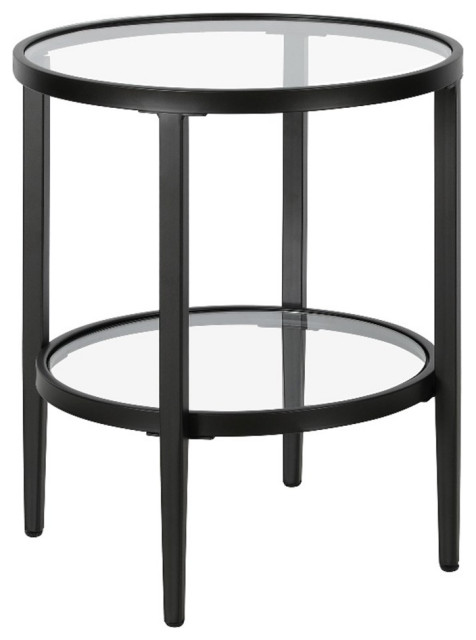 Henn&Hart 19.63" Black Side Table - Transitional - Side Tables And End ...