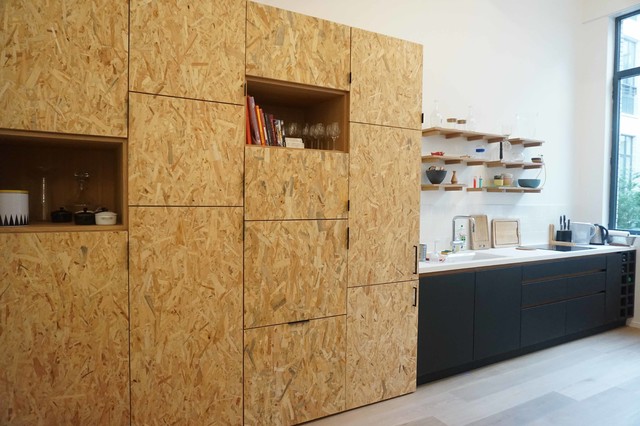 Cuisine en panneaux Fenix et OSB - Moderne - Cuisine - Paris - par MS ...