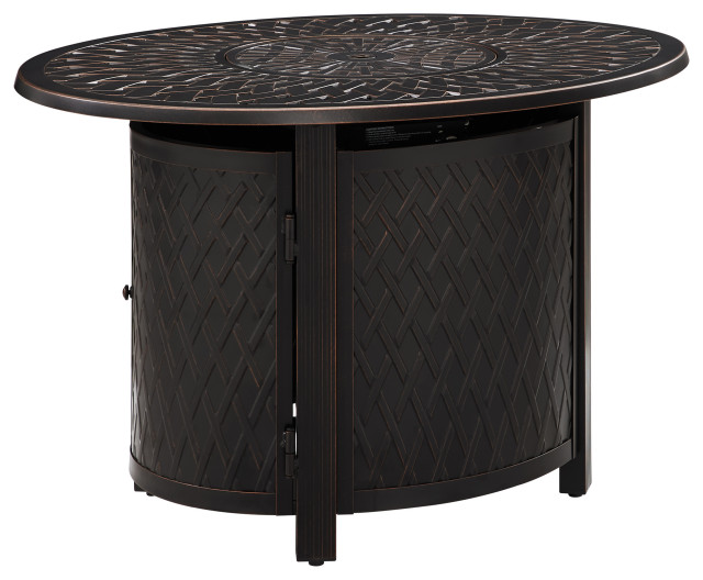 Morrison Aluminum Oval LPG/NG Fire Pit - Tabletop Fireplaces - by ...