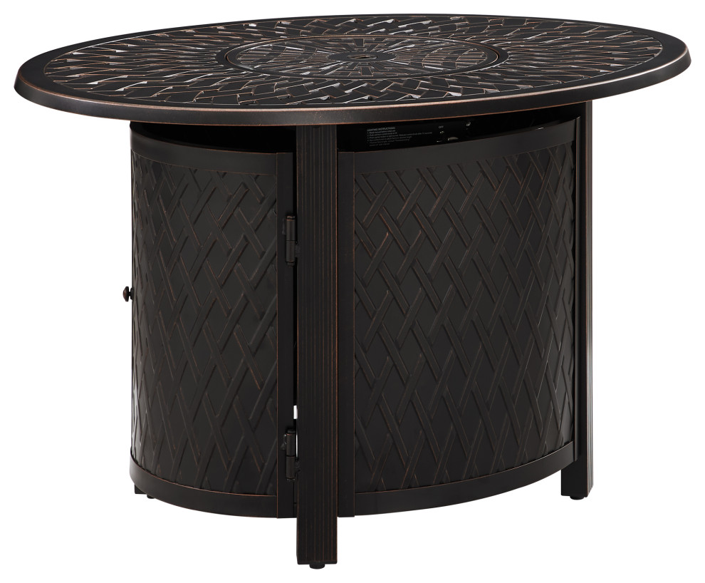 Morrison Aluminum Oval LPG/NG Fire Pit - Transitional - Fire Pits - by ...