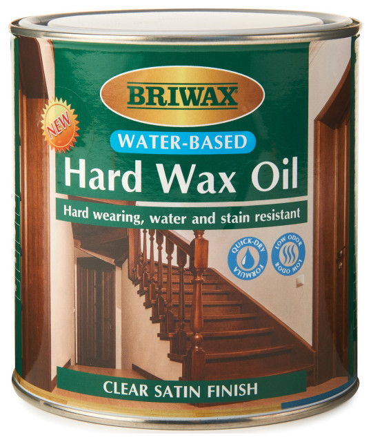 Briwax Water-Based Hard Wax Oil Clear Satin Finish 2.5 Liter ...