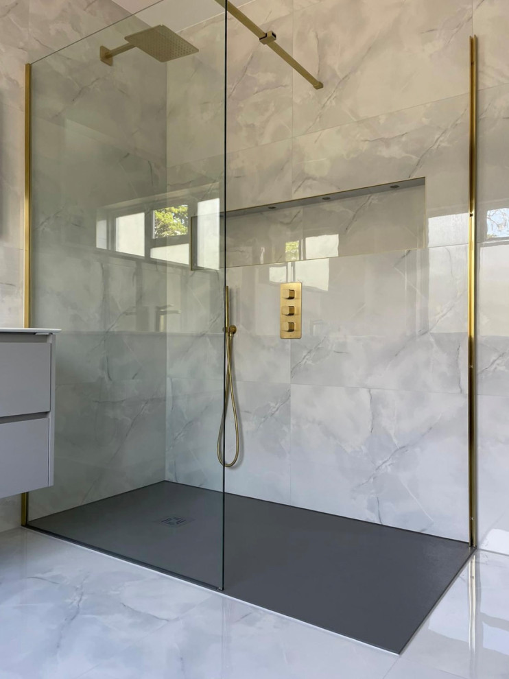 Sagar Ceramics- Wet Room with Open Door - Modern - Bathroom - London ...
