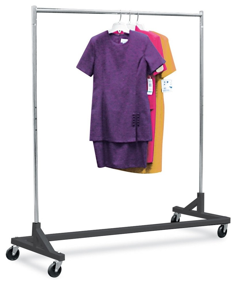 Heavy-Duty Nesting "Z" Rack, Black Base - Traditional - Clothes Racks ...