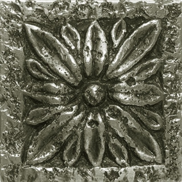 Flower Tile 1, Set of 12 - Traditional - Accent Trim And Border Tile ...