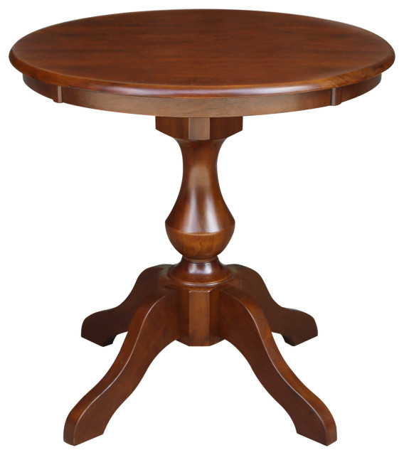 Round Top Pedestal Table, 30 Inch Round - Traditional - Dining Tables ...