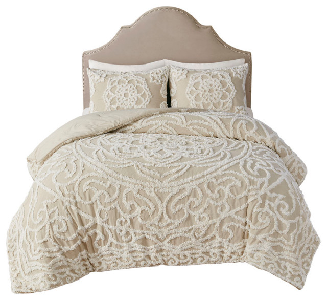 Madison Park Laetitia 3-Piece Tufted Cotton Chenille Medallion ...