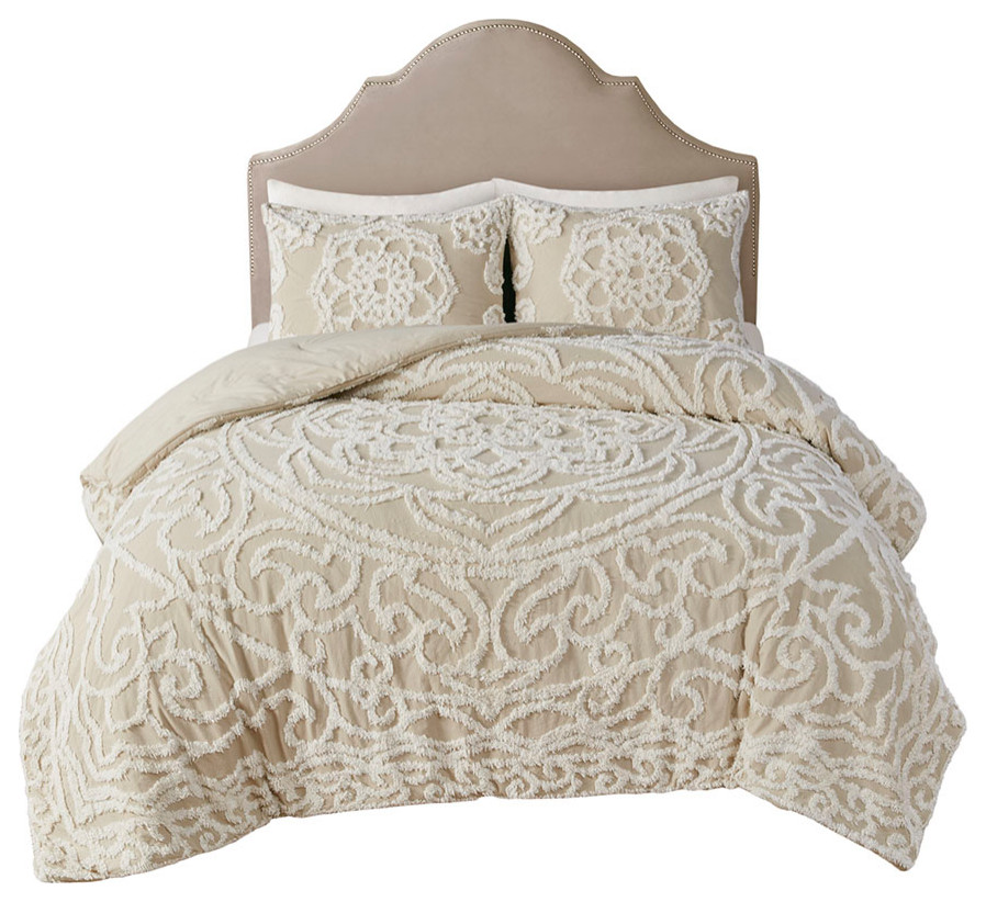 Madison Park Laetitia 3-Piece Tufted Cotton Chenille Medallion ...