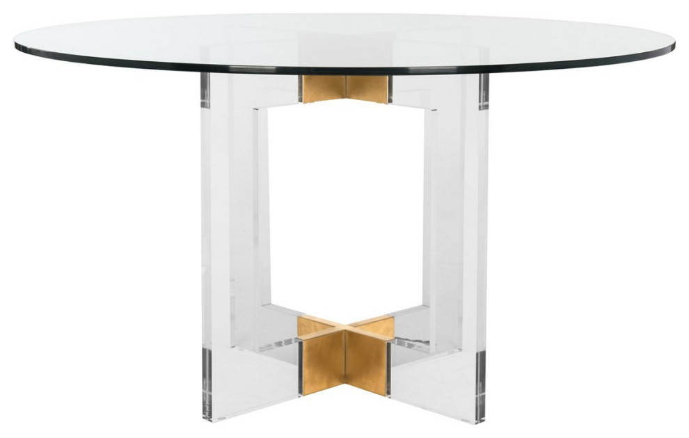 Carmen 42" Acrylic Dining Table - Contemporary - Dining Tables - by ...
