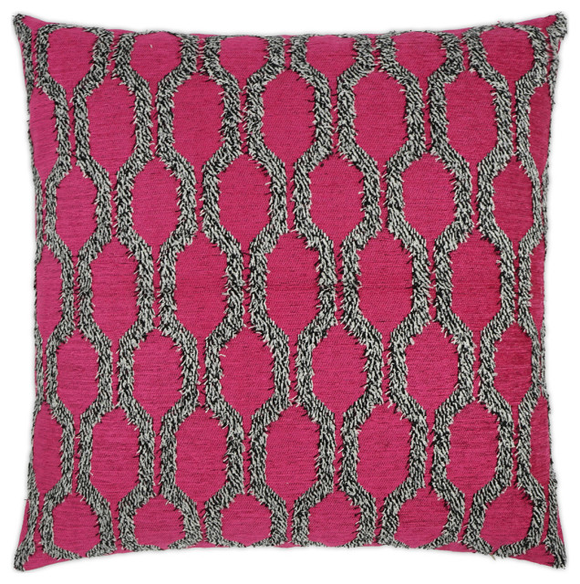 Fringed Pillow - Fuchsia, 24" x 24" - Contemporary - Decorative Pillows ...