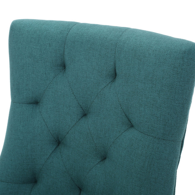 Set of 2 Dining Chair, Padded Seat & Diamond Buttonless Tufted Back ...