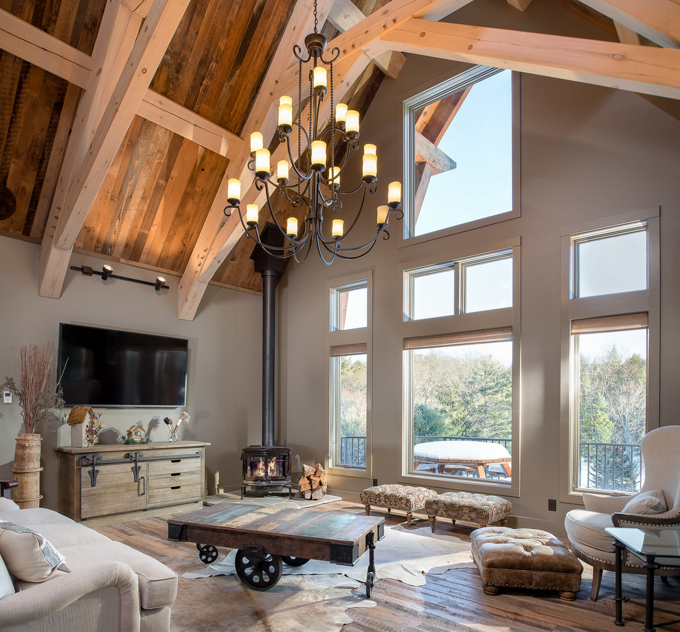 Award-winning Energy Efficient Timberframe - Rustic - Living Room ...