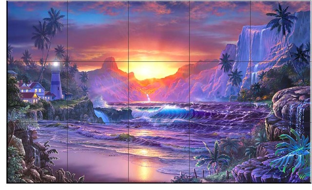 Tile Mural Kitchen Backsplash - Surrender II - by Christian Riese ...
