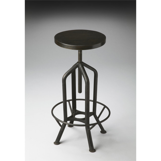Iron Revolving Bar Stool, Belen Kox - Industrial - Bar Stools And ...