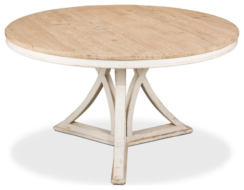 Modern Rustic Round Dining Table - Farmhouse - Dining Tables - by ...