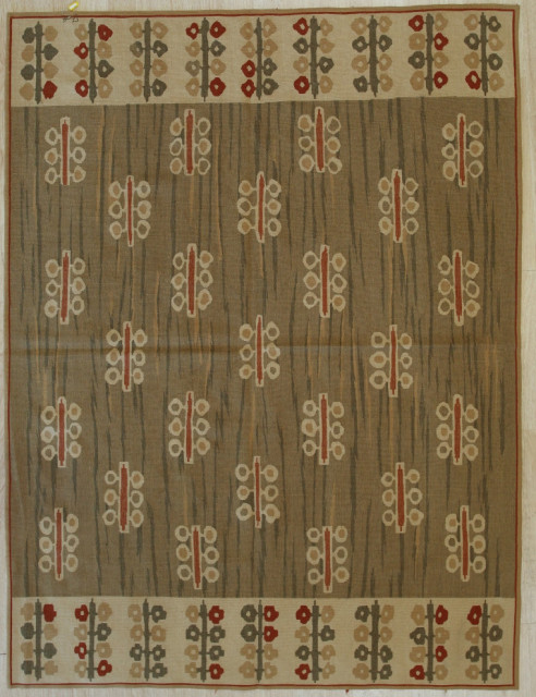 Green Contemporary Modern Modern Flat Weave Area Rug, 6'x8 ...