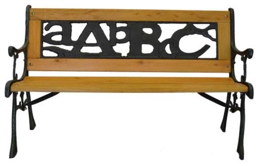 Abc Junior Park Bench, Cast Iron Kids Park Bench With Iron Back ...