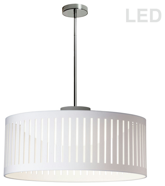 LED Slit Drum Shade, White - Transitional - Pendant Lighting - by ...