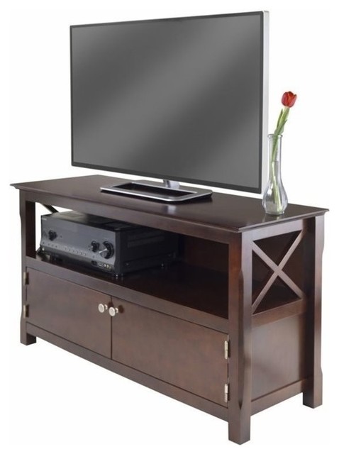Pemberly Row Transitional Solid Wood TV Stand for TVs up to 46" in ...