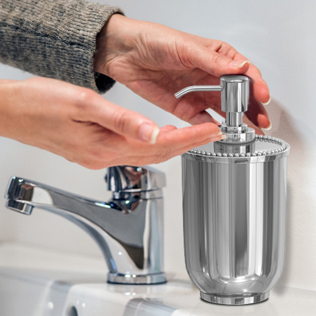 nu steeel Chic Beaded Soap/Lotion Pump - Transitional - Soap & Lotion ...