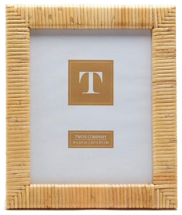 Two's Company Rattan 8x10 Photo Frame - Tropical - Picture Frames - by ...