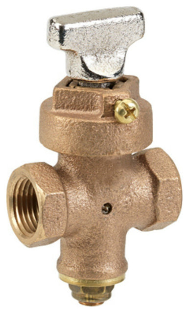 ProLine® 105-905NL Threaded Ground Key Stop & Drain Valve, Bronze, 1 ...