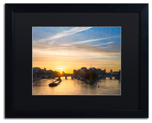Mathieu Rivrin 'Ponts des Arts Paris' Matted Framed Art, 16x20 ...