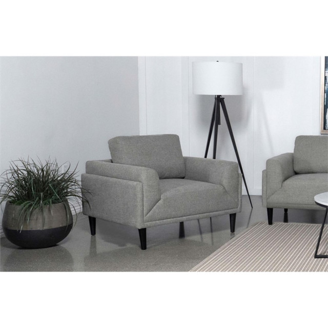 Coaster Rilynn Upholstered Fabric Chair with Track Arms in Gray ...