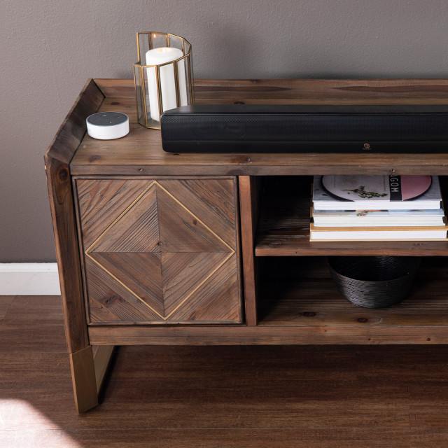 Oakleigh Reclaimed Wood Media Console - Contemporary - Entertainment ...