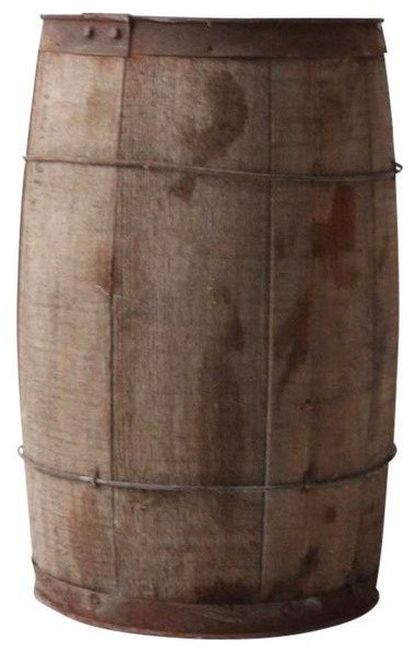 Consigned, Antique Primitive Wooden Barrel - Rustic - Decorative ...