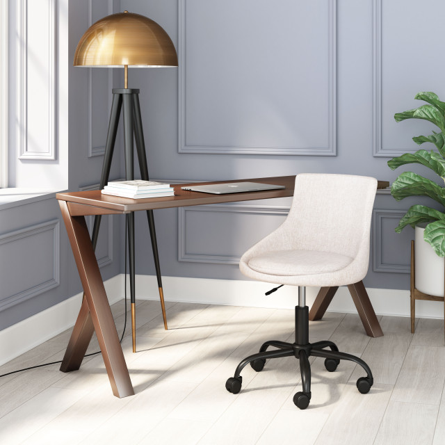 Mathair Office Chair Beige - Modern - Office Chairs - by PARMA HOME | Houzz