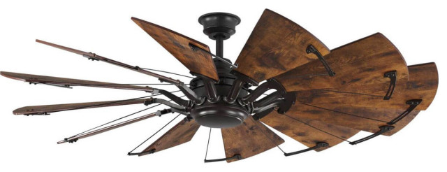 12 Blade Windmill Ceiling Fan, 60.00 - Rustic - Ceiling Fans - by ...