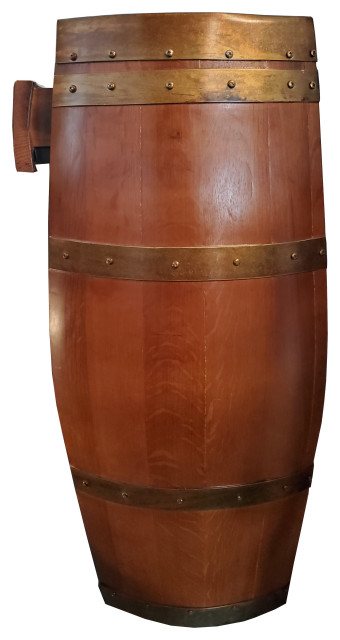 Wine Barrel Shelf with Drawer - Rustic - Display And Wall Shelves - by ...