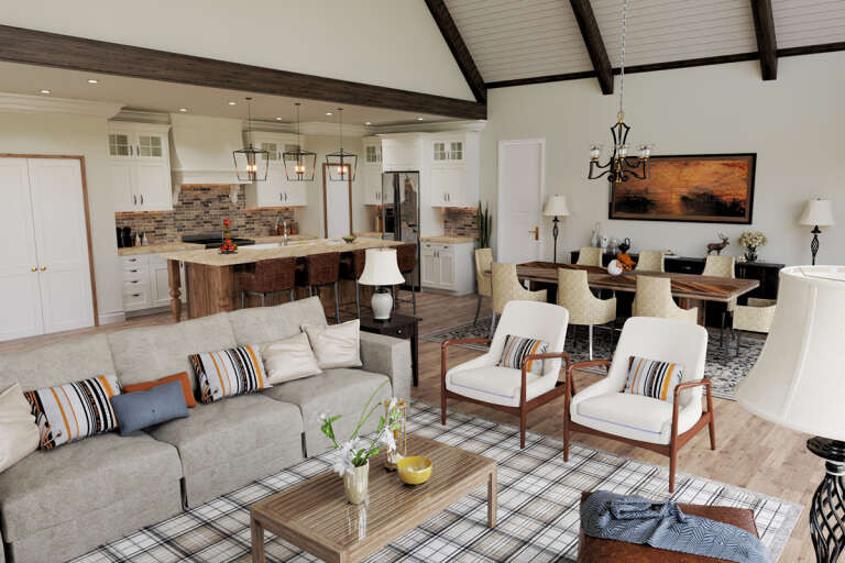 Lake House Plan 699-00348 - Living Room - Atlanta - by America's Best ...