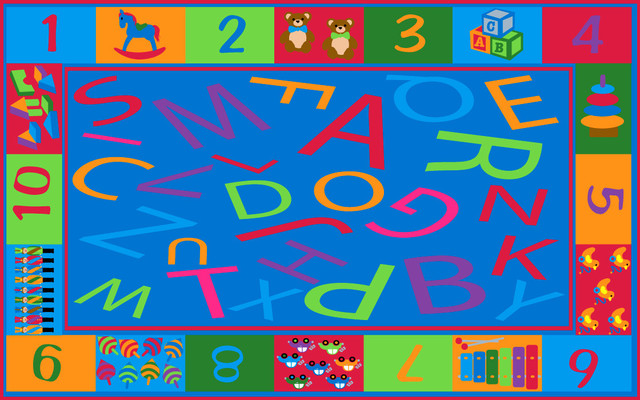 Alphabet And Numbers Teaching Rug - Contemporary - Kids Rugs - by ...