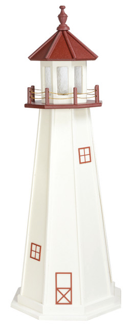 Marblehead Hybrid Lighthouse, 5 Foot - Beach Style - Garden Statues And ...