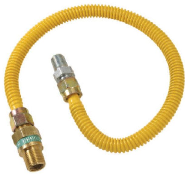 BrassCraft® CSSD44R-18-P Safety Plus Advantage Gas Connector, 1/2" x 18 ...