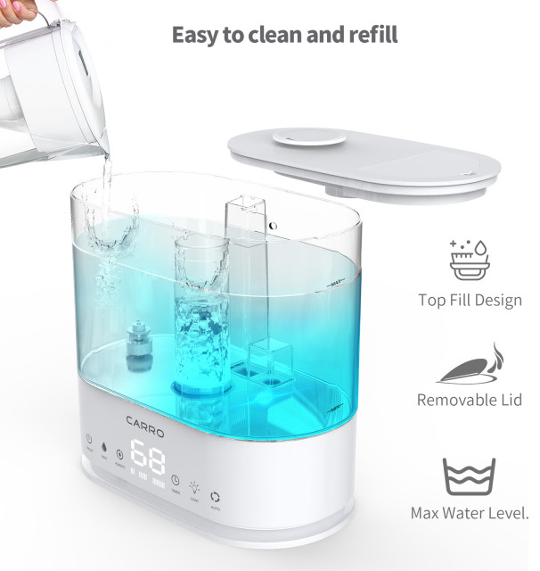 Carro 4L Top Fill Ultrasonic Cool Mist Humidifier With Aroma Tray ...